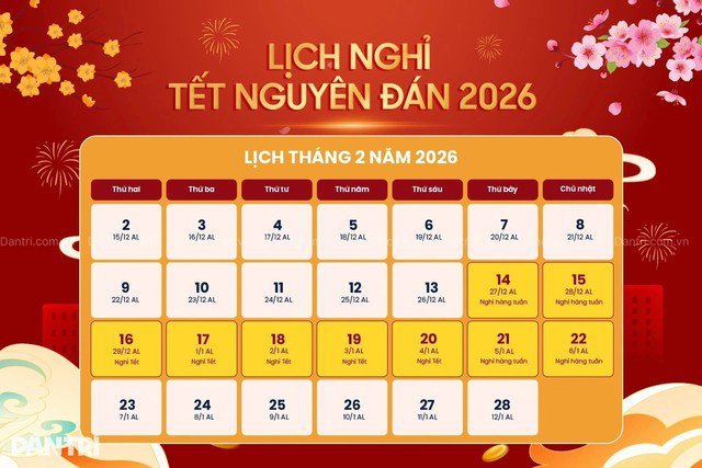 Tết Âm lịch 2026: Người lao động được nghỉ bao nhiêu ngày? | AI Hay ...